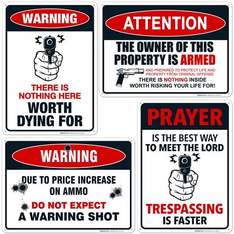 Funny Gun Warning Signs