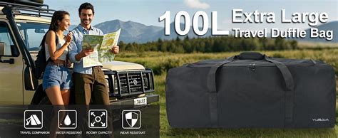 Large Duffle Bag For Travel 100l Water Resistant Travel Duffel Bags For Men 900d