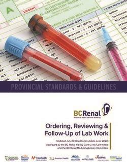 Ordering Reviewing Follow Up Of Lab Work Updated July 2018 Editorial Update June 2020