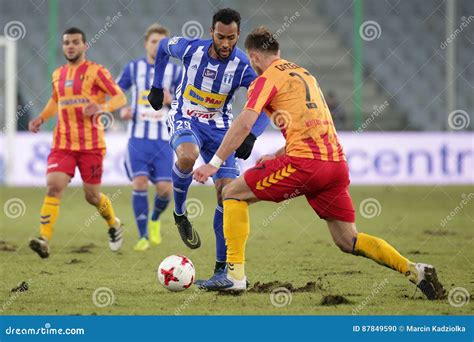 Football Korona Kielce Wisla Plock Editorial Image Image Of