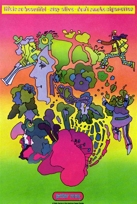 1970s Advertising Poster Peter Max Dont Smoke Cigaret Flickr