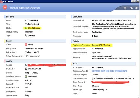 Accessing Game Website Is Blocked By Url Filtering Blade Because The Website Category