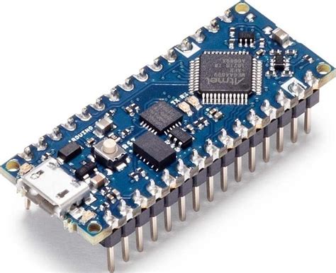 Arduino Nano Every Board With Headers Abx00033 45x18mm Blackblue