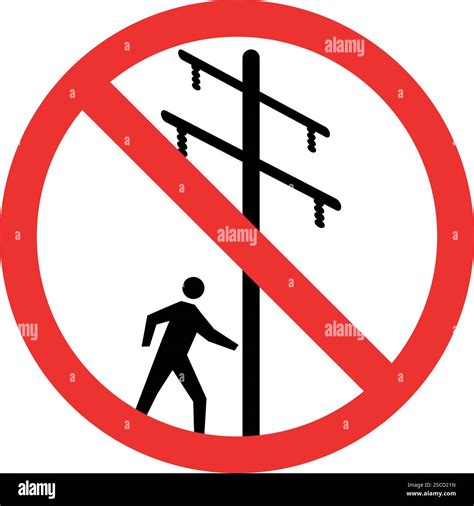 High Voltage Electric Pole Sign Forbidden Signs And Symbols Stock Vector Image And Art Alamy