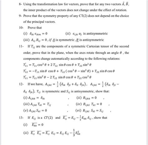 Solved Using The Transformation Law For Vectors Prove Chegg Com