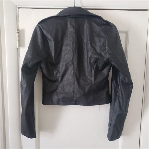 Charlotte Russe Womens Black And Silver Jacket Depop