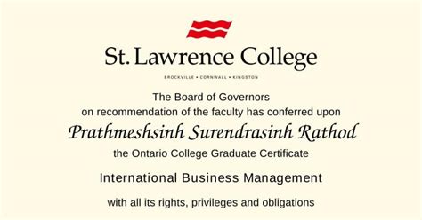 Prathmeshsinh Rathod On Linkedin Just Received My Ontario College Graduate Certificate From St