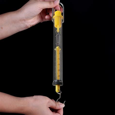 Newton Force Meter Max Capacity 25n Plastic Tubular Spring Scale Dual Scale Labeled For Physical