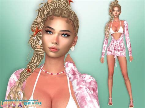 The Sims Resource Lifes A Beach Doria Shell Sims Resource Sims Beach