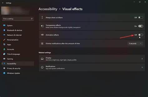 How To Turn Off Animations In Windows 11