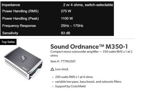 Will This Sub And Amp Work Together With The Selectable Impedance If