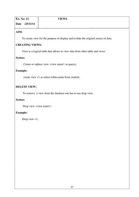 Dbms Lab Manual Notes Learnpick India