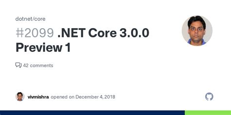 Net Core 300 Preview 1 · Issue 2099 · Dotnetcore · Github