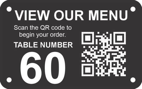 Large Table Number With QR Code Braccio Co Uk