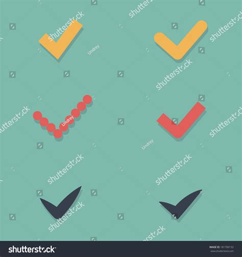 Vector Black Check Marks Icons Set Royalty Free Stock Vector