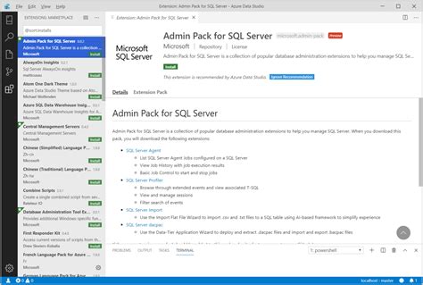 Add Extensions Azure Data Studio Microsoft Learn