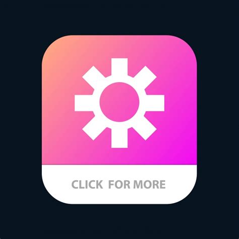 Setting Cog Gear Mobile App Button Android And Ios Glyph Vers Com Con