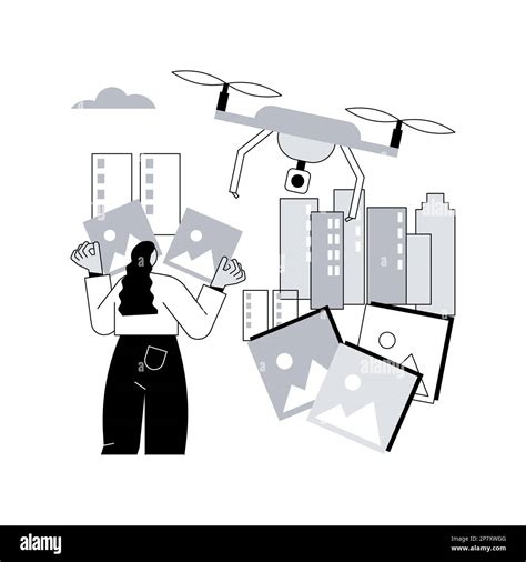 Aerial Photography Abstract Concept Vector Illustration Aerial Commercial Photography Air