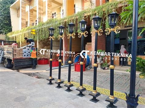 Tiang Lampu Hias Jalan Desain Cantik Harga Lebih Murah Kembar Teknika
