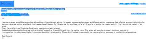 How To Print An Email From Gmail Without The Header