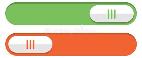 UI Slider Button Set Vector Stock Vector Illustration Of Pictogram Scroll