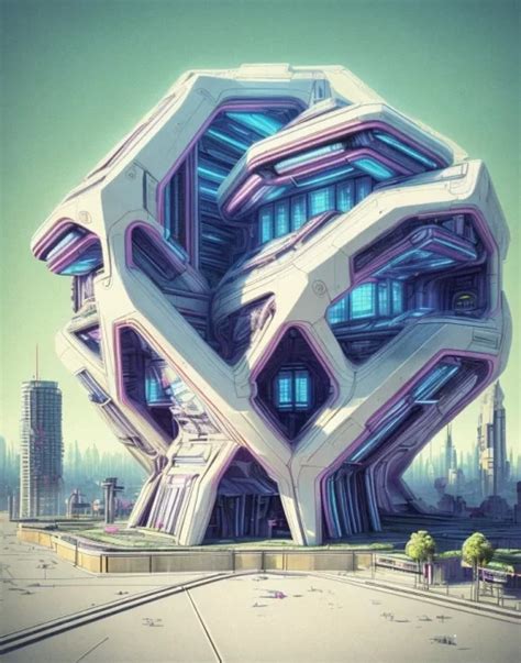 Draw Membrane Structure Architecture Housing In A City Of The Future Draw Membrane Structure Architecture Housing In A City Of The Future