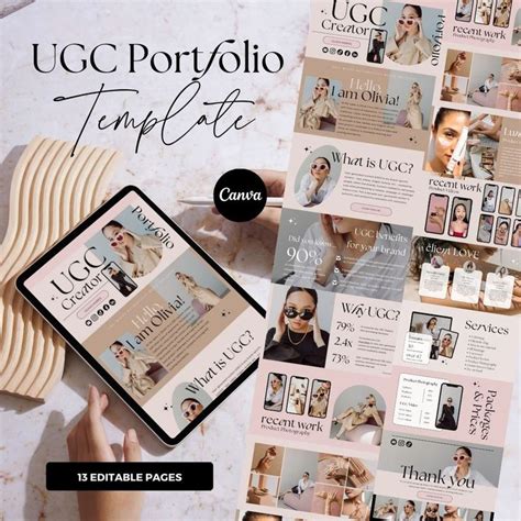 UGC Portfolio Template Minimalist UGC Creator Portfolio Ugc Media Kit Ugc Creator Ugc Website