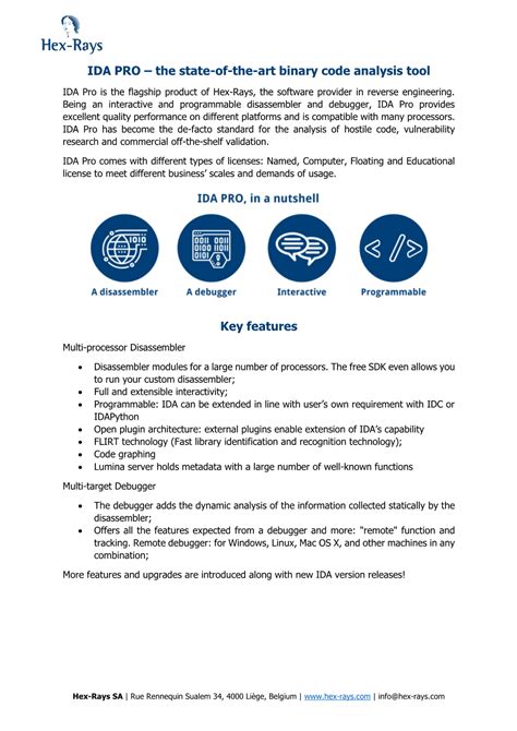 Ida Pro The State Of The Art Binary Code Analysis Tool Key Features Docslib