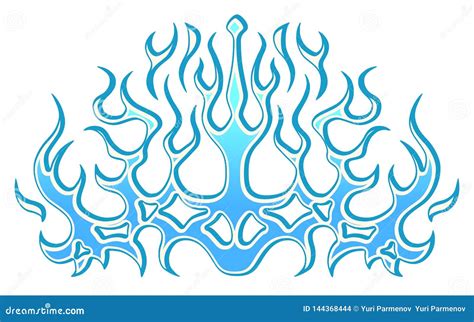 Vehicle Flames Car And Bike Color Vinyl Decals For Hood Vector