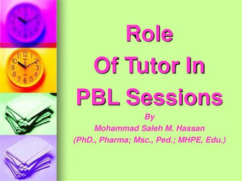 Pdf Role Of Tutor In Pbl Sessions