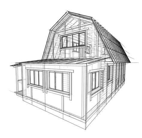 House Sketch Vector Rendering Of 3d House Sketch Sketch Line Vector House Sketch Sketch Line