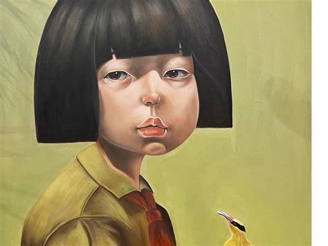 油画红领巾 红色牛油果 站酷zcool