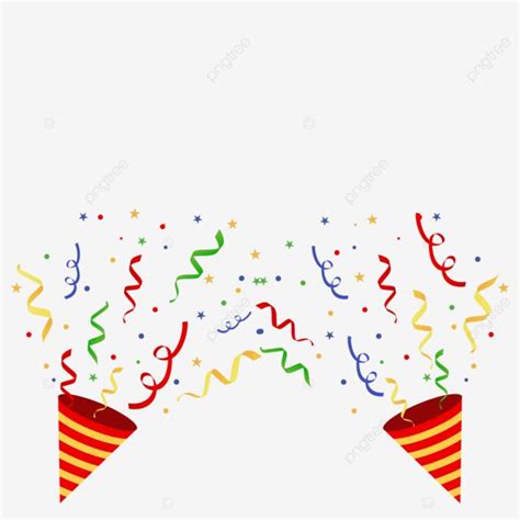 Double Convetti Confetti Design Colorfull Party Event Congratulations