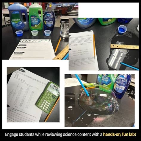 Bubble Lab Middle High School Practice With Scientific Method And Measuring