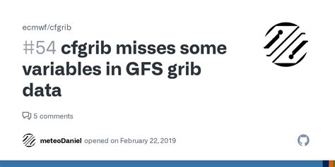 Cfgrib Misses Some Variables In Gfs Grib Data · Issue 54 · Ecmwfcfgrib · Github
