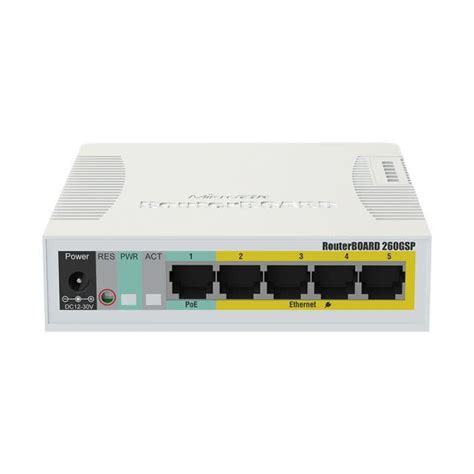 Hubs And Switches Mikrotik Swos Smart Switch 5 Port Gigabit 1sfp Poe Out Css106 1g 4p 1s Was