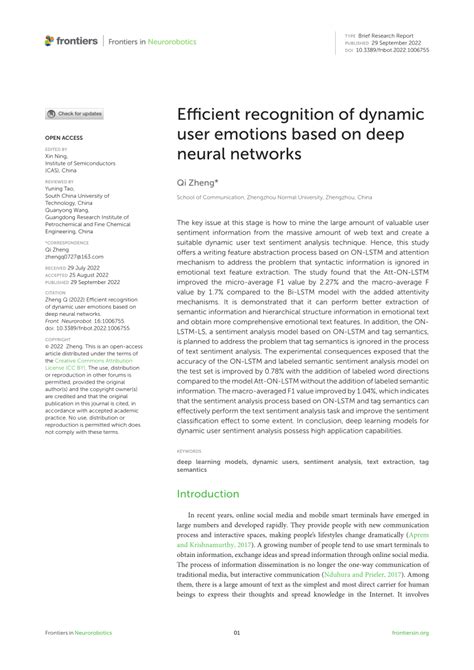 Pdf Efficient Recognition Of Dynamic User Emotions Based On Deep Neural Networks