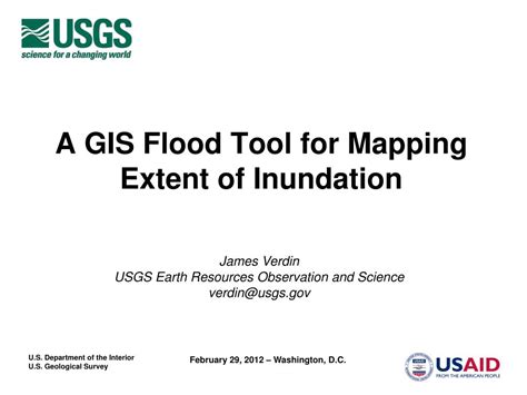 PPT A GIS Flood Tool For Mapping Extent Of Inundation PowerPoint Presentation ID 2260137