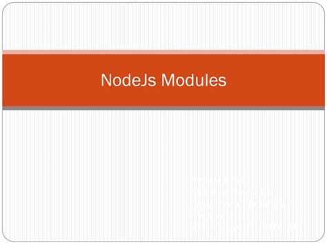 Nodejs Modules1pdf