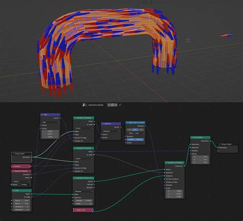 Geometry Nodes How To Instance Objects On Surface Aligned With UV Direction Blender Stack