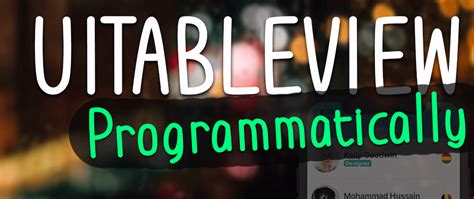 Ios Uitableview 100 Programmatically In Swift 40 Dev Community
