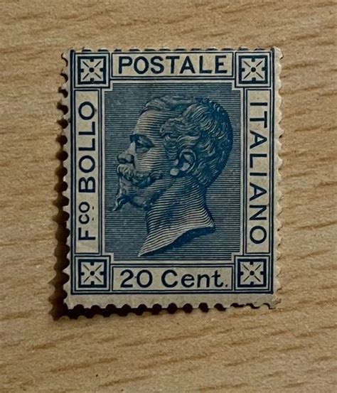 Italy Kingdom 1867 20 C Azure Turin Issue Sass T26 Catawiki