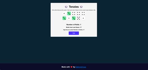 github edmond luu react tenzies this was one of the final projects from scrimba s react