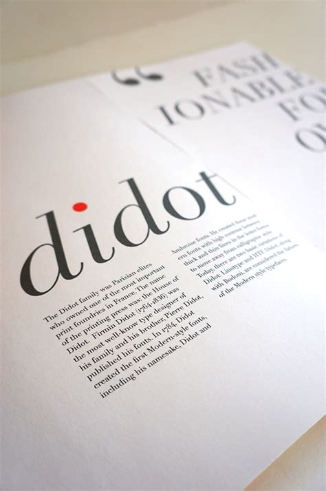 Didot Font Specimen Book On Behance