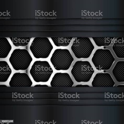 금속 배경입니다 육각형의 기하학적 패턴입니다 벡터 일러스트 레이 션 0명에 대한 스톡 벡터 아트 및 기타 이미지 0명 3