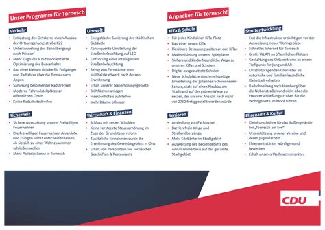 Wahlprogramm 2023 2028 Cdu Stadtverband Tornesch