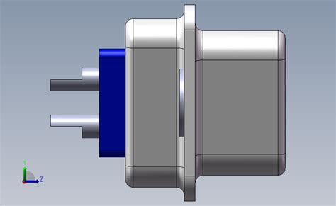 9针航空插头模型solidworks 2011模型图纸下载 懒石网