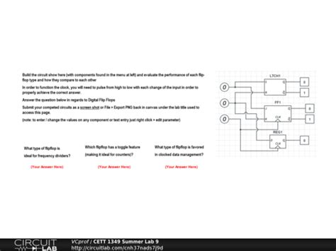 Cett 1349 Summer Lab 9 Circuitlab