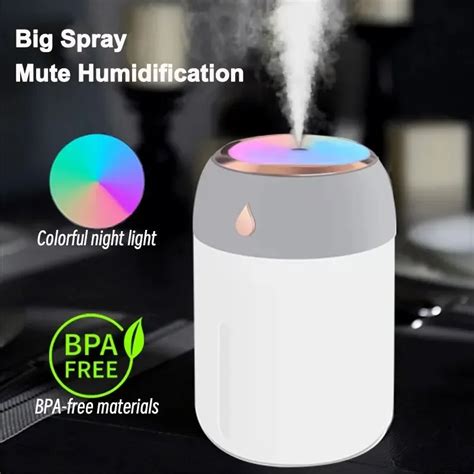Mini Usb Portable Air Humidifier Aroma Diffuser Led Cool Light Mist For