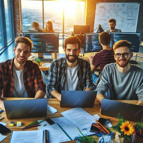 Collaborative Software Development Premium Ai Generated Image